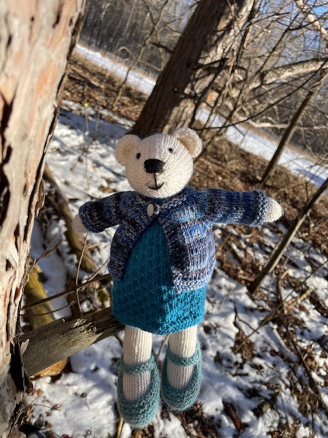 Hand Knit and Stuffed Toy Polar Bear "pollli" - Etsy