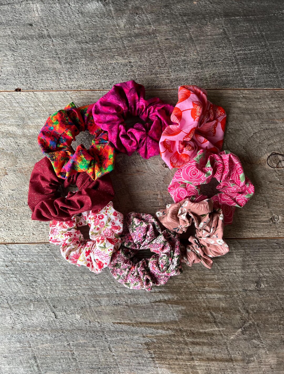 NEW! Cotton Hair Scrunchie, Ponytail Holder, Bun Accessory, Fabric ...