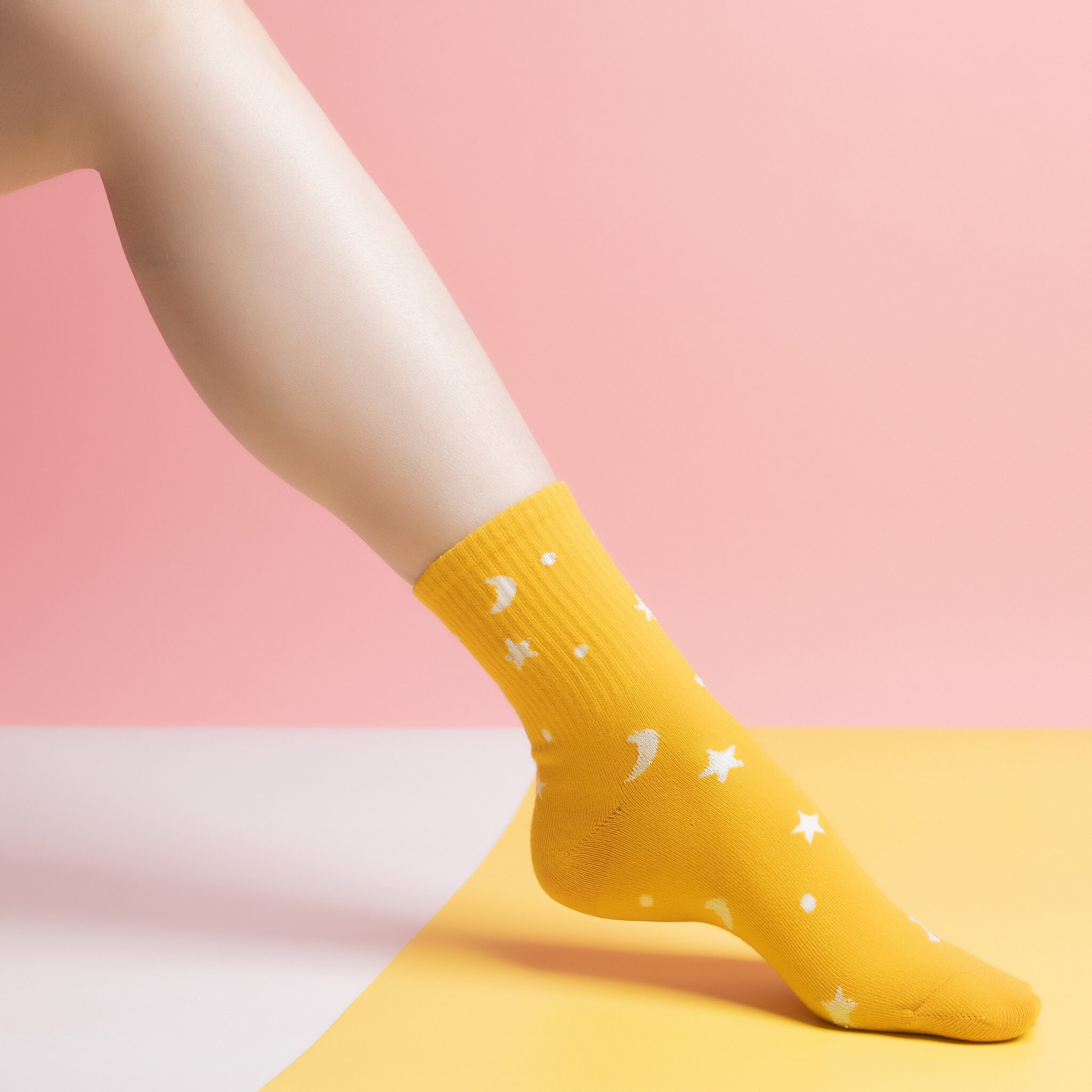 Bright Star Socks Star Theme Woman Socks white Socks Black Socks ...