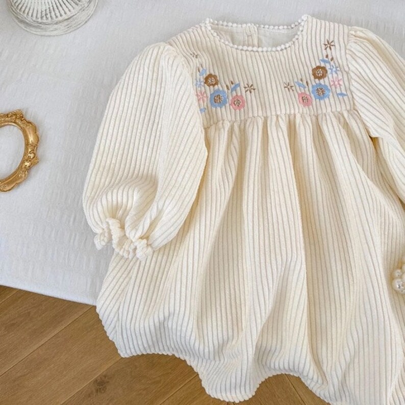 NEW Spring Baby Girl Dress Infant Clothing Kids Embroidered Collar ...
