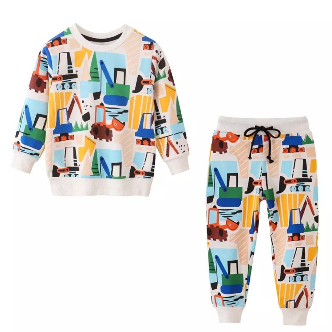 NEW Casual Cartoon Baby Boy Girl Gender Neutral Outfit Set for Kids ...