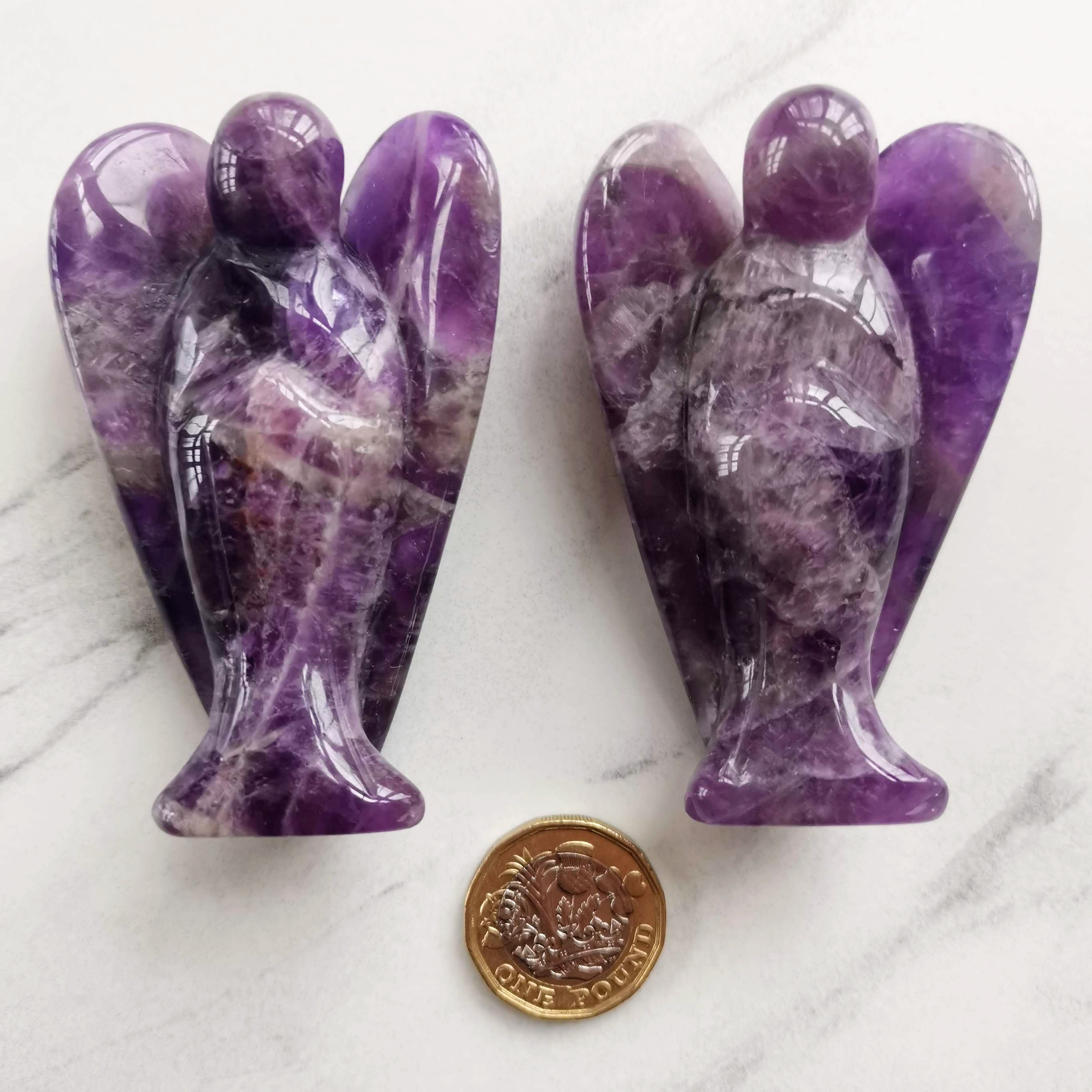 Amethyst Angel Large 3 inch - Crystal Gemstone Guardian Angel. High ...