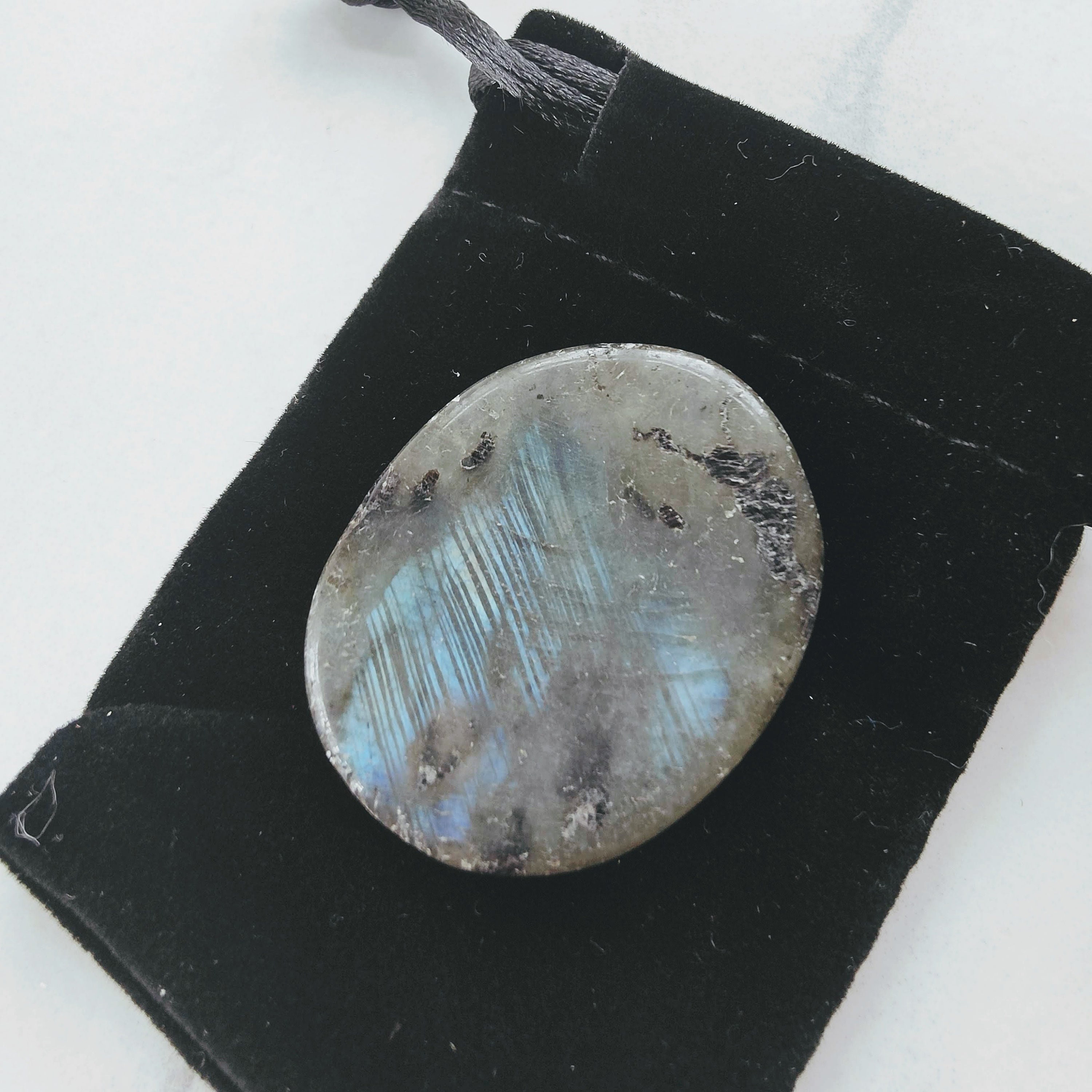 Labradorite Worry Stone - Thumb Stone. High quality hand carved reiki ...