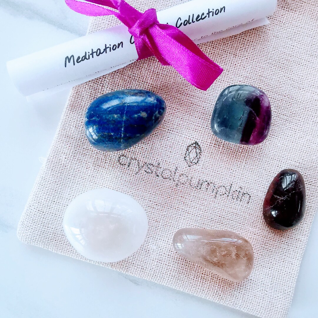 Meditation Crystal Collection, Crystal Set for Meditating, Crystals for ...