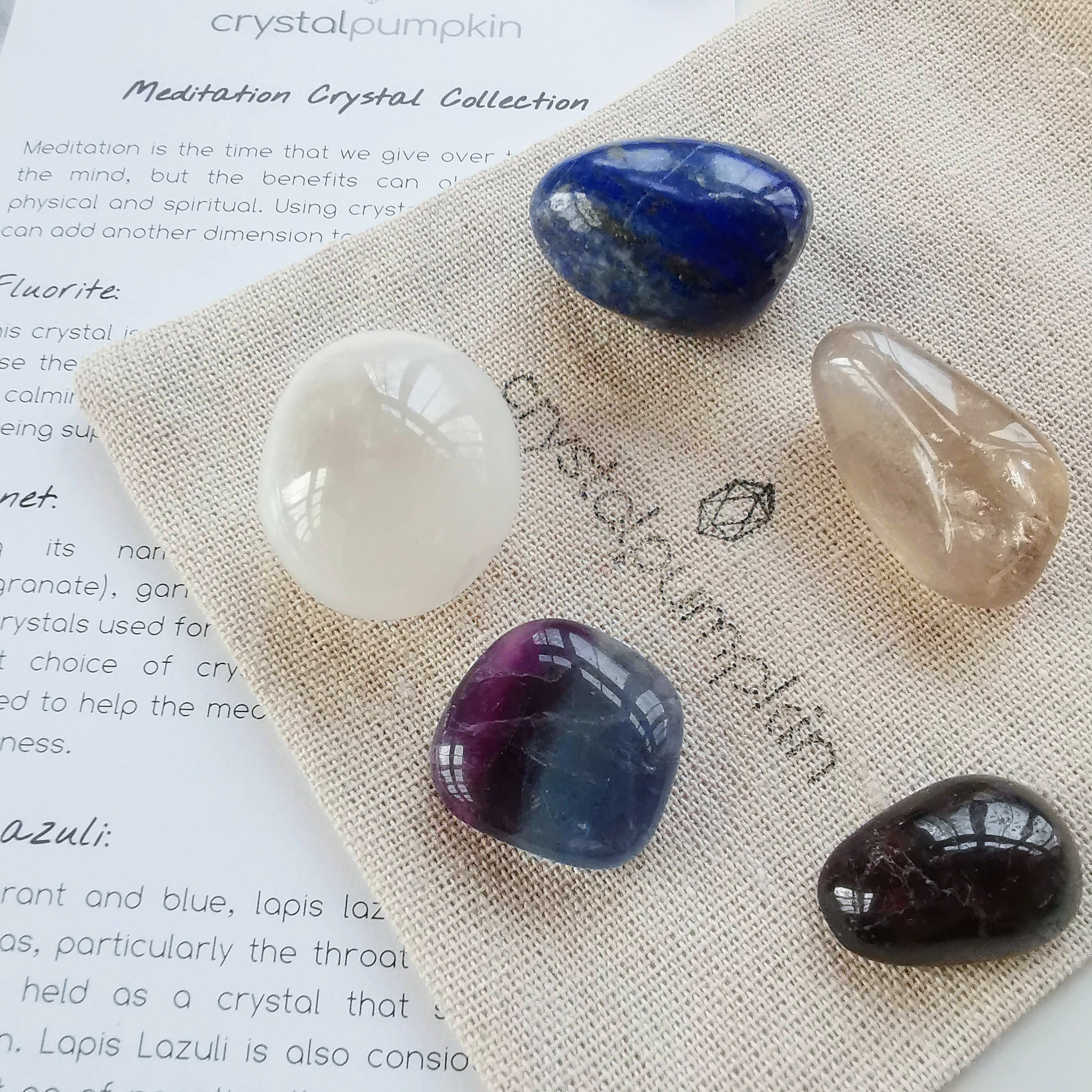 Meditation Crystal Collection Crystal Set for Meditating - Etsy UK