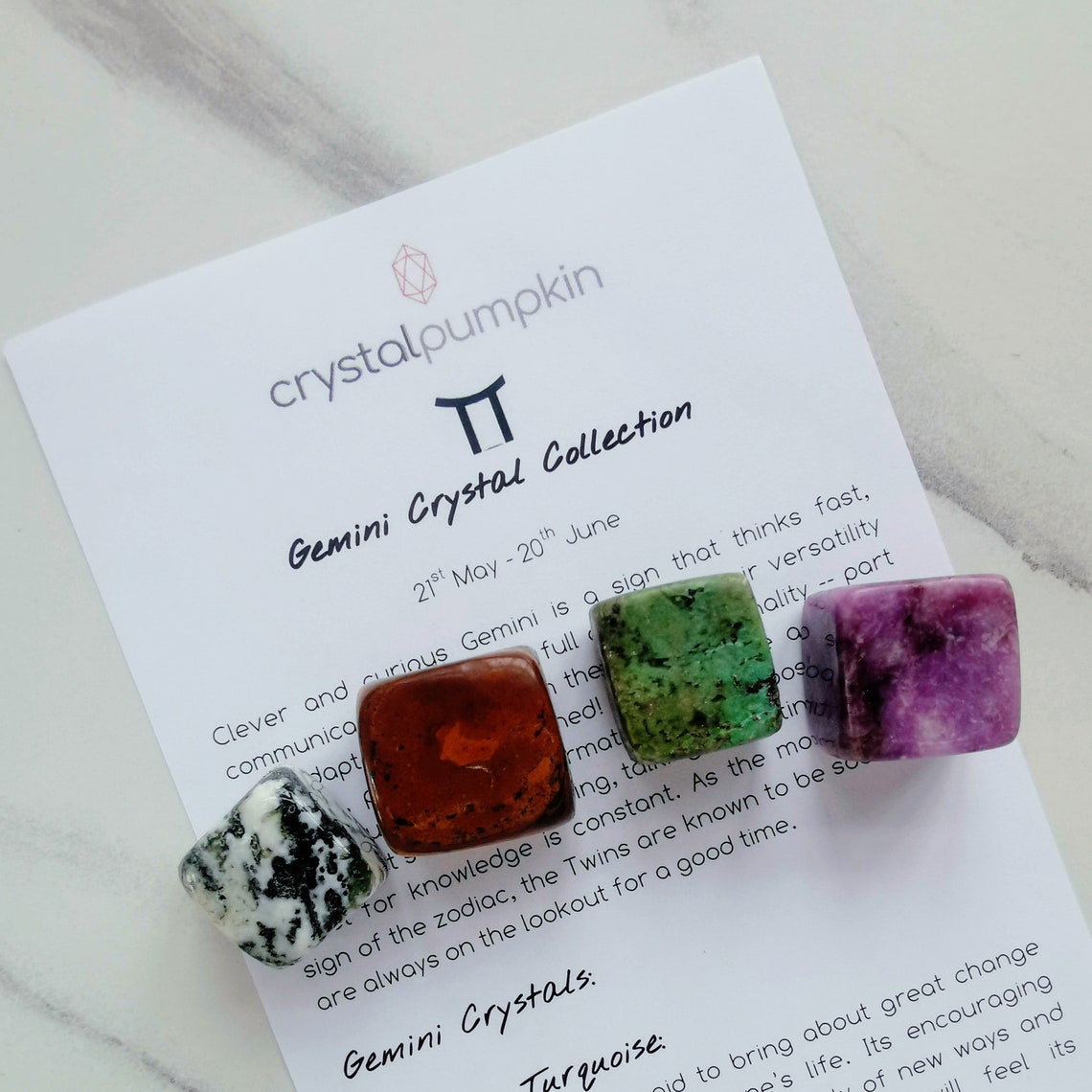 Gemini Crystal Set Zodiac Star Sign Gemstone Set for Geminis - Etsy UK