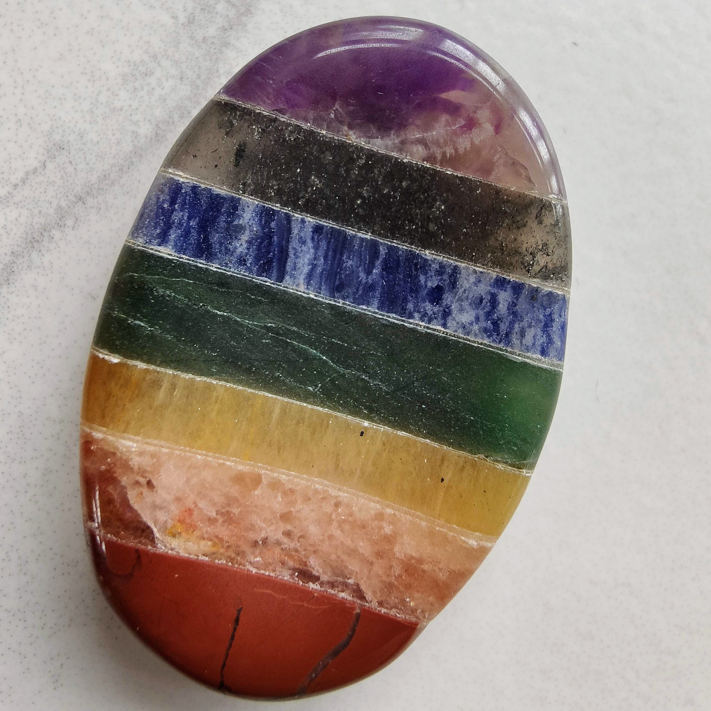 Palm Stone Worry Stone Chakra Crystals: Amethyst - Etsy