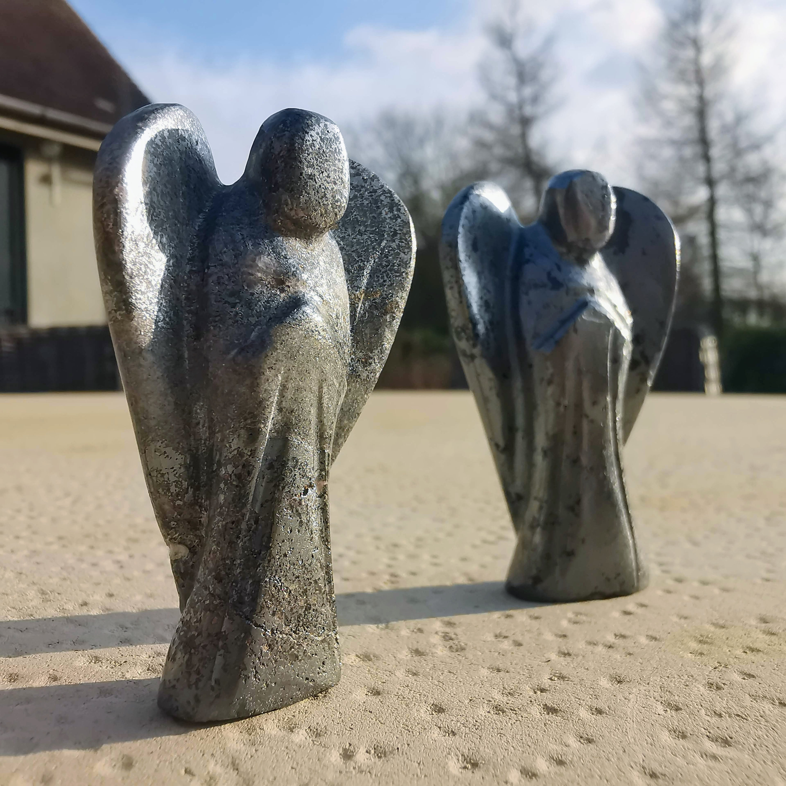 Hematite Angel - Crystal Gemstone Guardian Angel. High quality hand ...