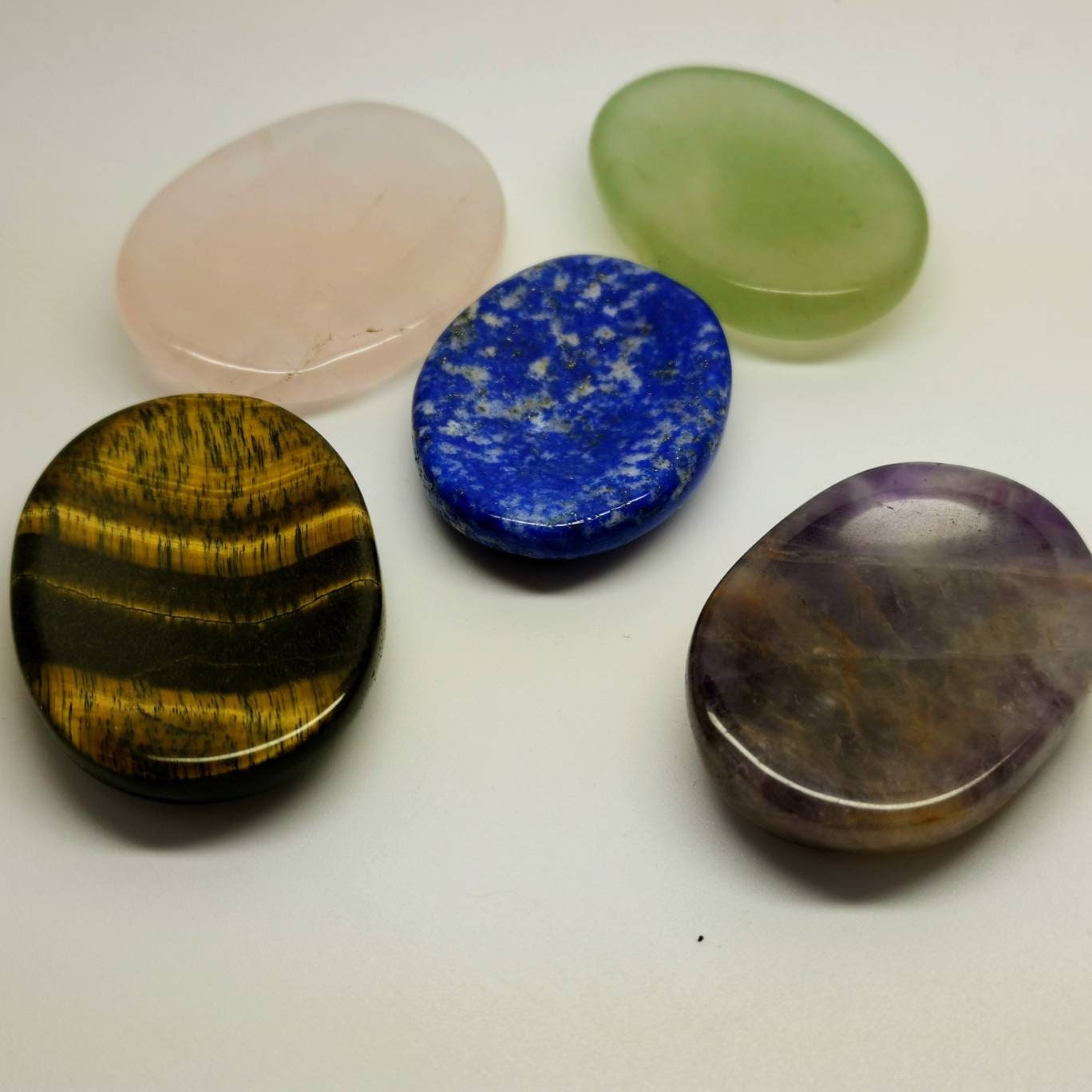 Healing Crystal Worry Stone Pocket Palm Stones x5 Stress Relief ...