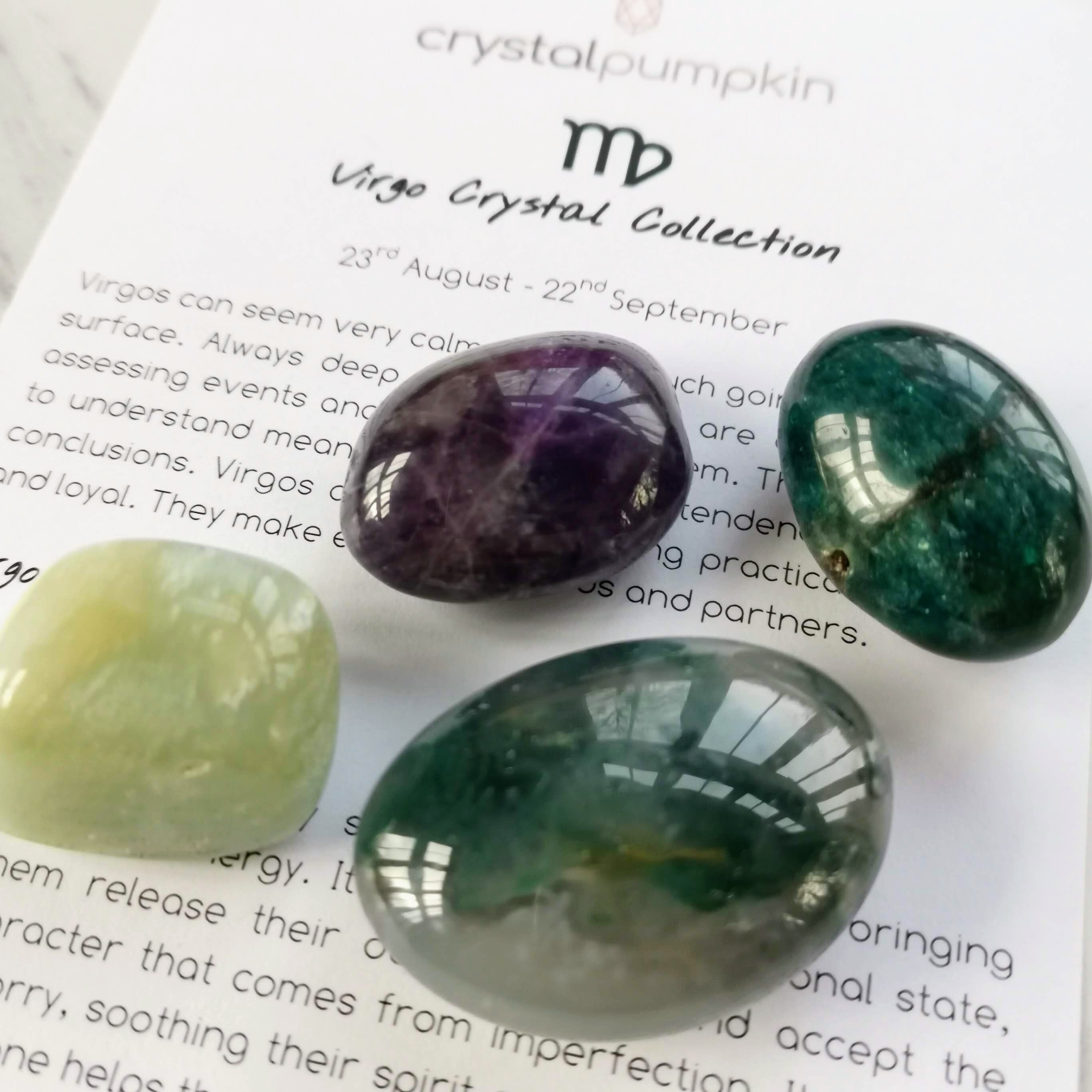 Virgo Crystal Set Zodiac Star Sign - Gemstone Set for Virgo ...
