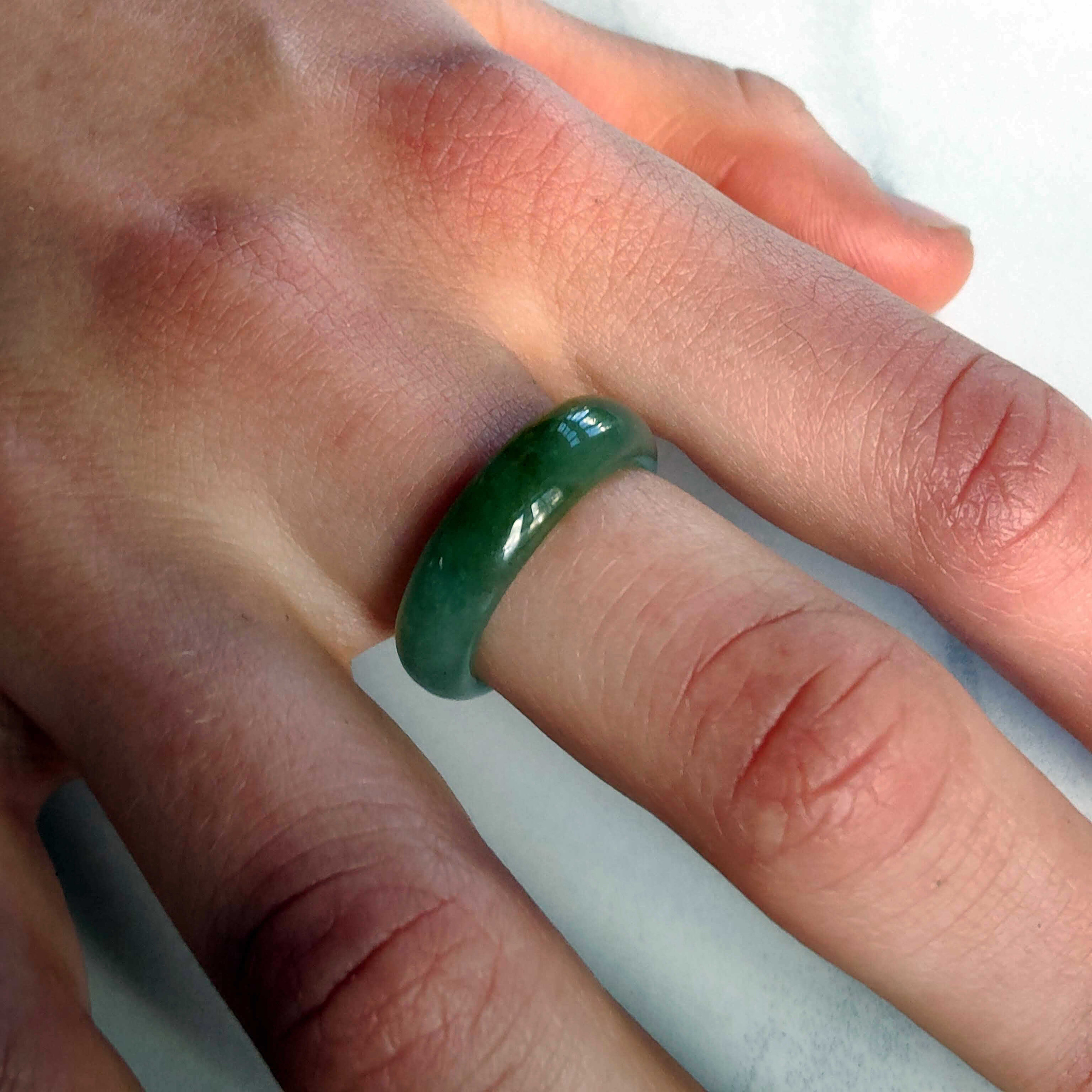 Jade Ring Gemstone Ring. Healing Gemstone Ring. Crystal Gemstone Green ...