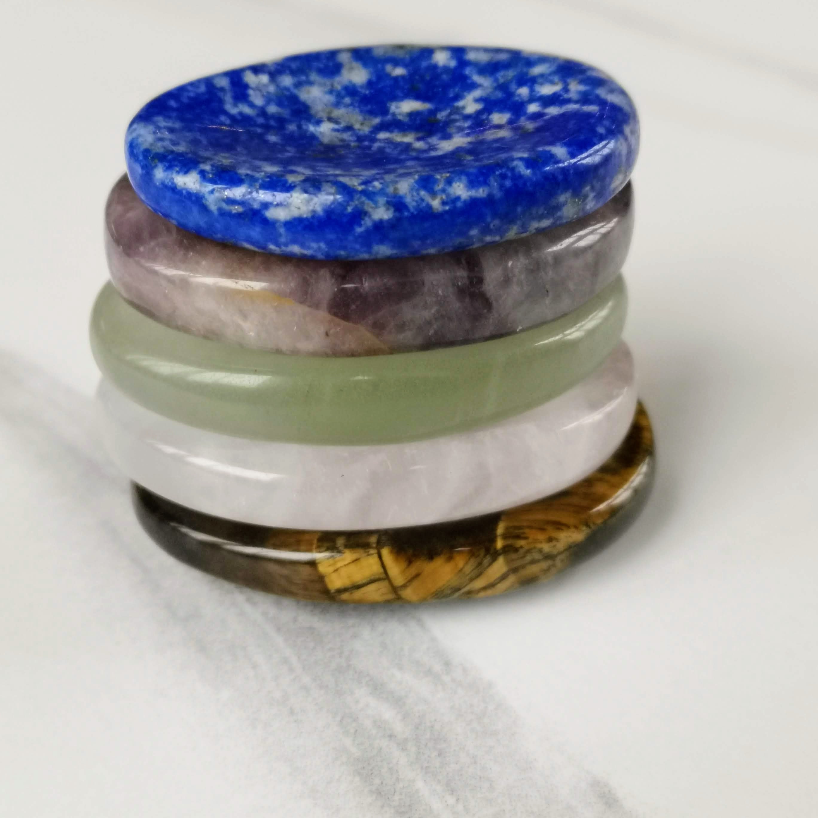 Healing Crystal Worry Stone Pocket Palm Stones x5 Stress Relief ...