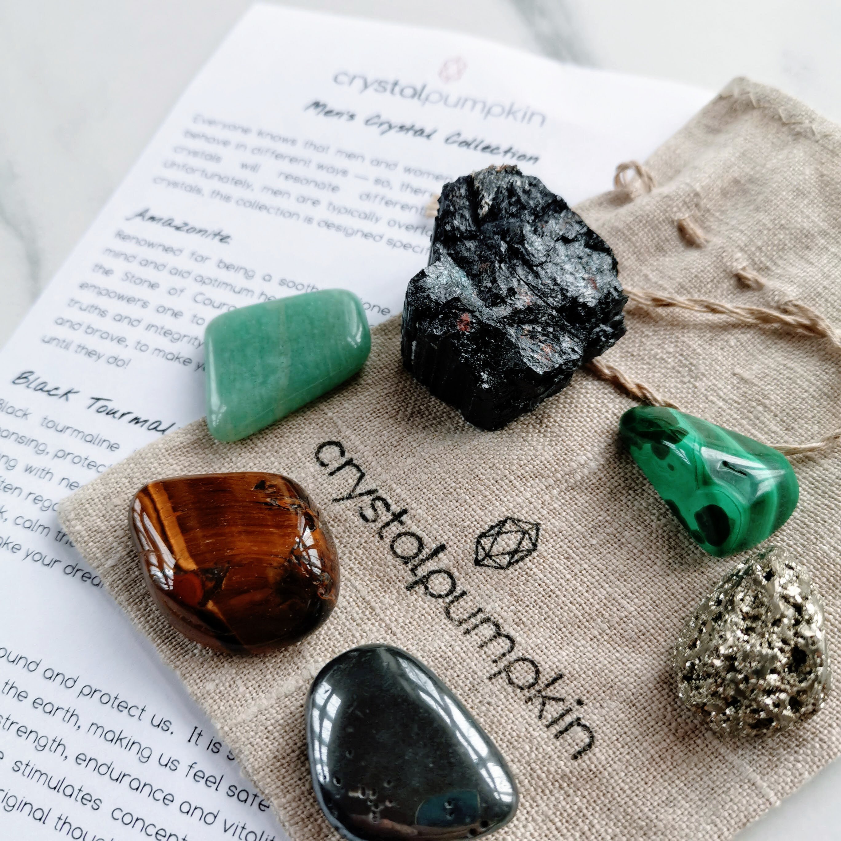 Mens Crystal Collection; Masculine Energy Crystal Set for Men ...