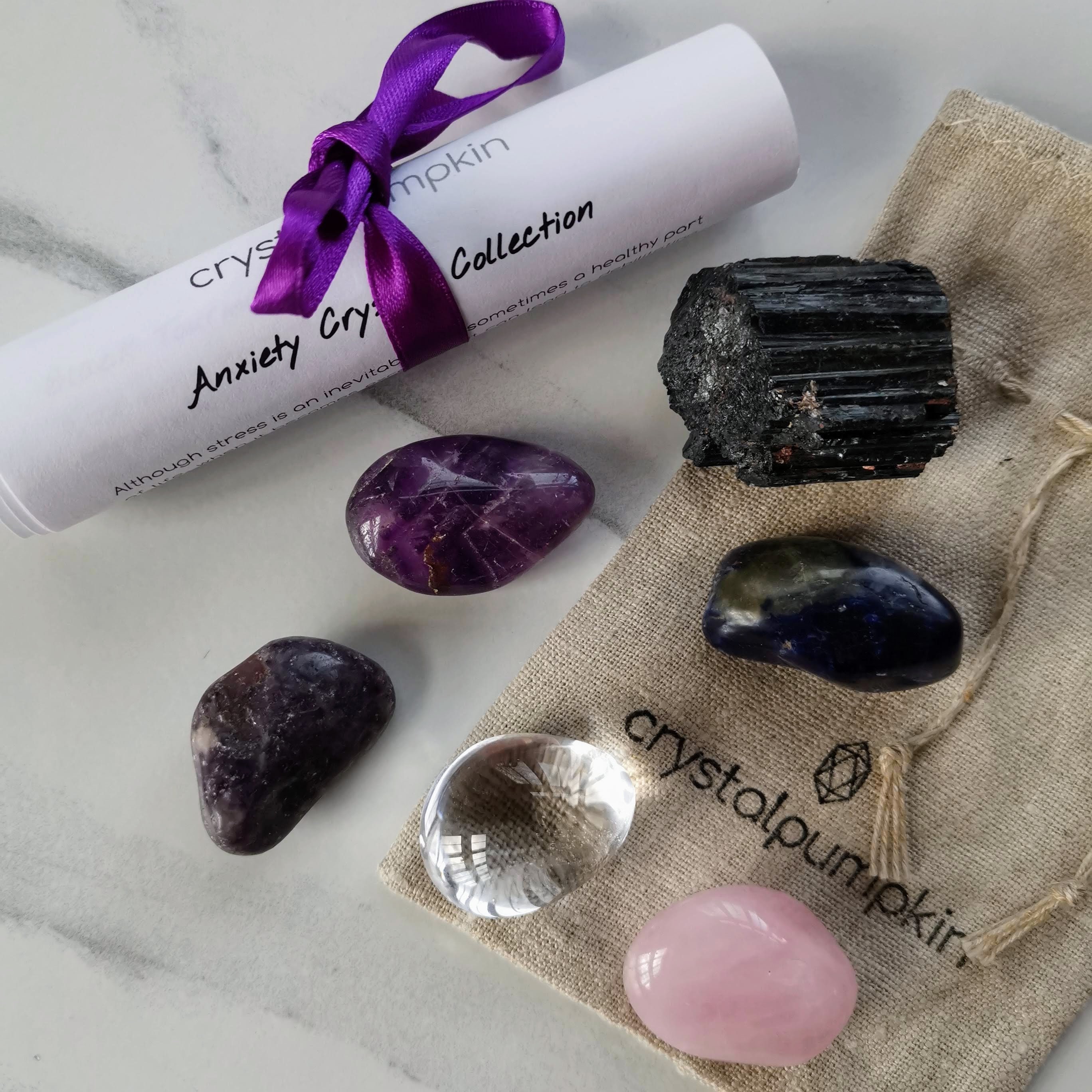 Anxiety Crystal Set, Calming crystal collection. — Crystal Pumpkin ...