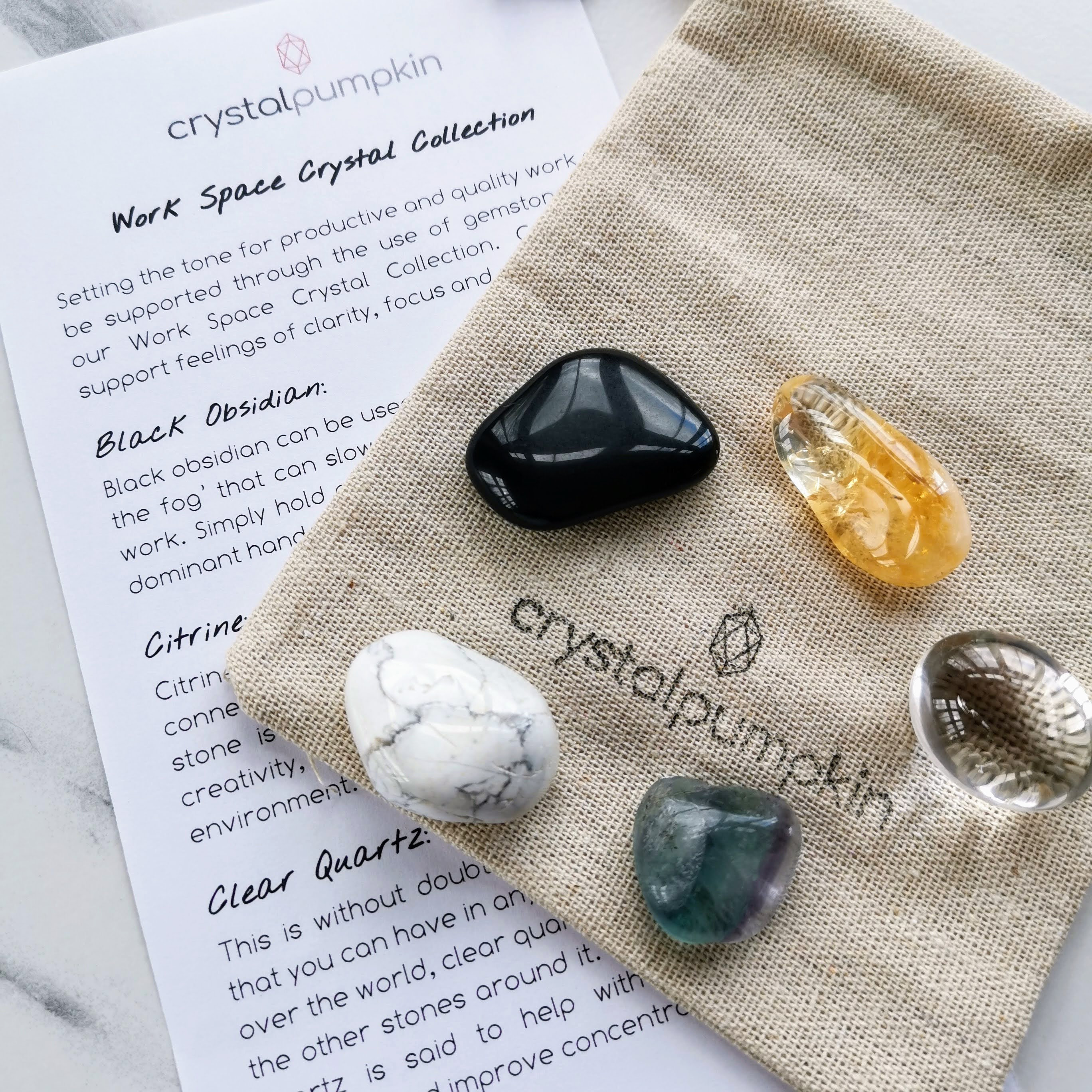 Work Space Crystal Collection, Work Place Crystals, Crystal set for ...