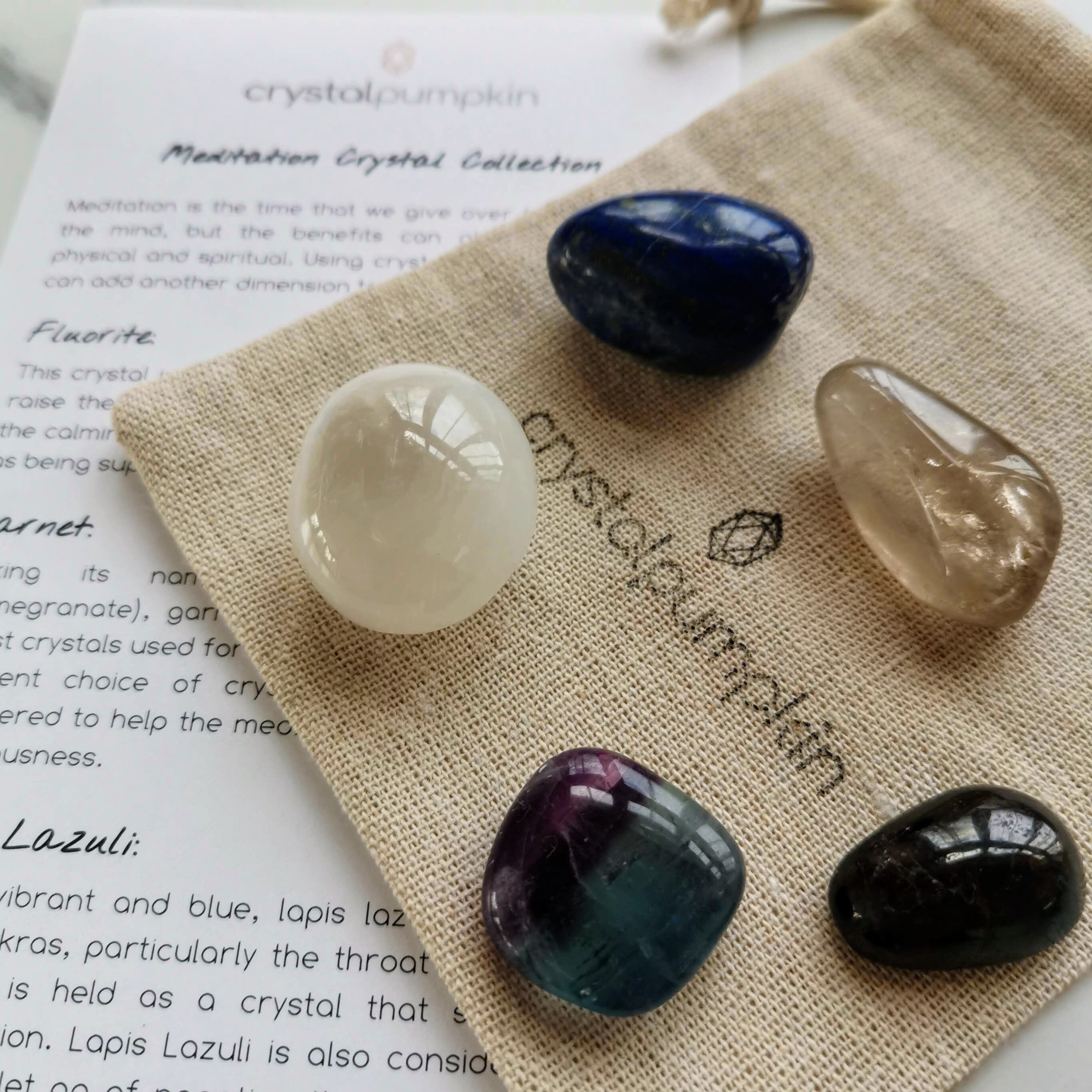 Meditation Crystal Collection, Crystal Set for Meditating, Crystals for ...