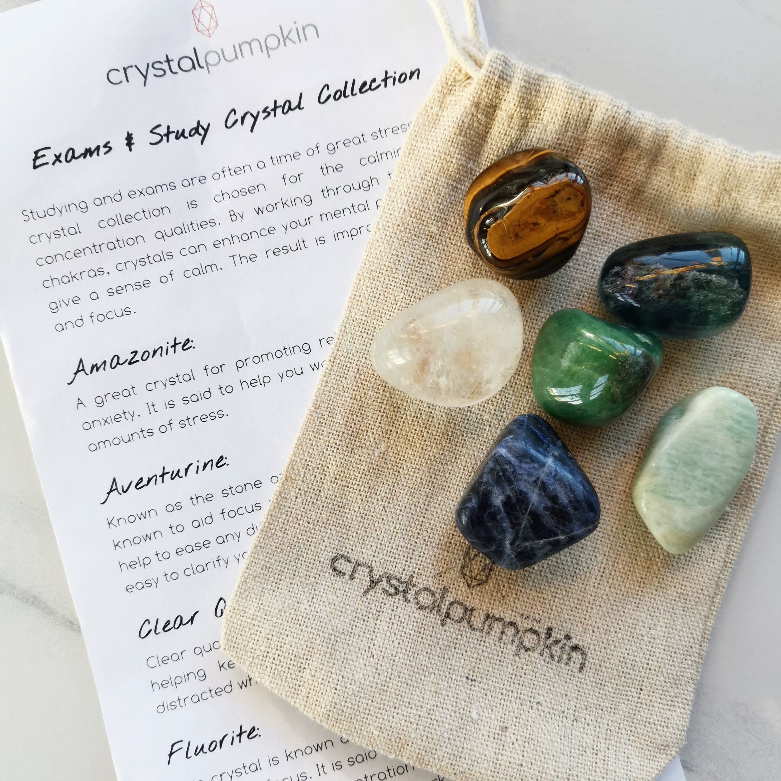 Exam and Study Crystal Collection, Revision Crystal Set, Crystals for ...