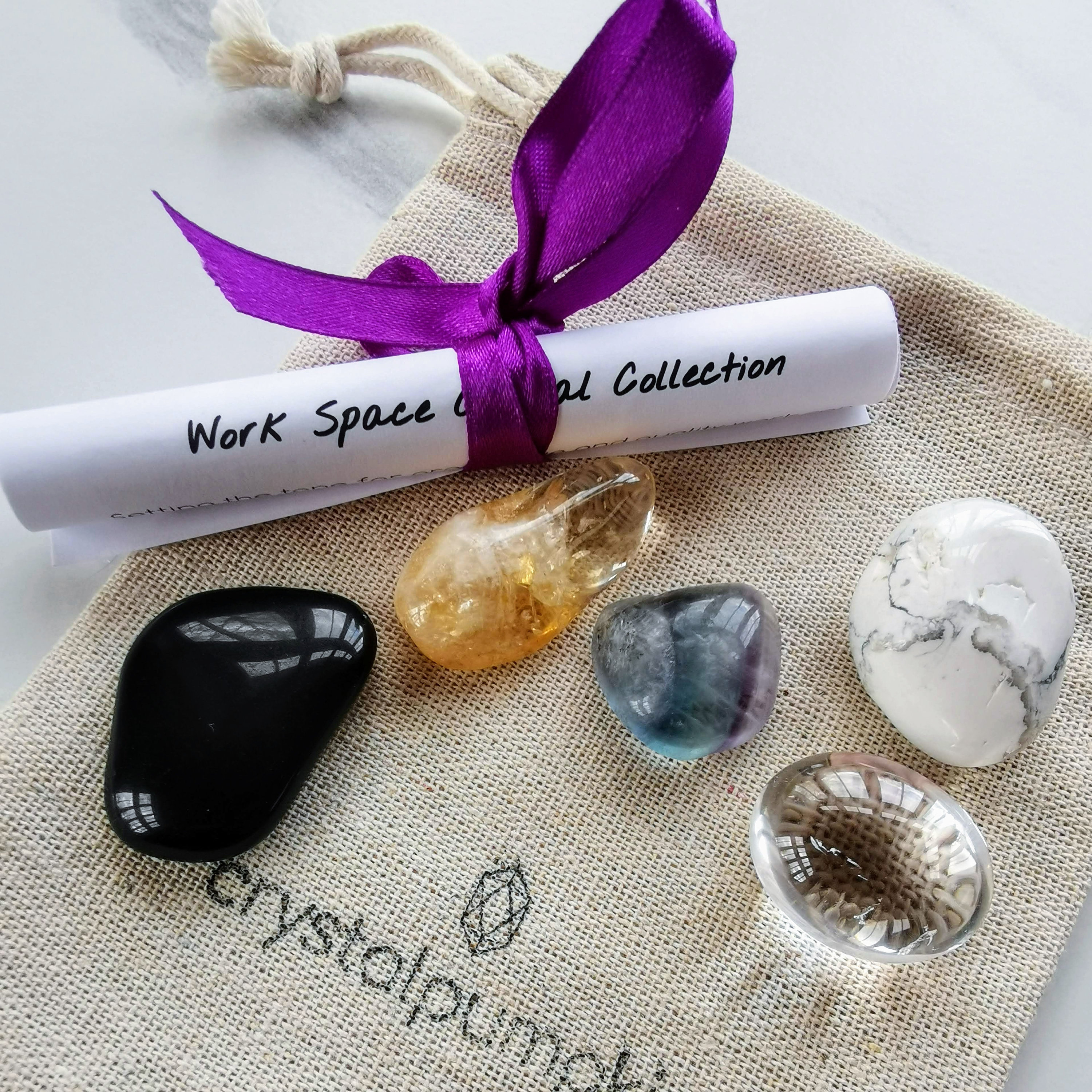 Work Space Crystal Collection, Work Place Crystals, Crystal set for ...