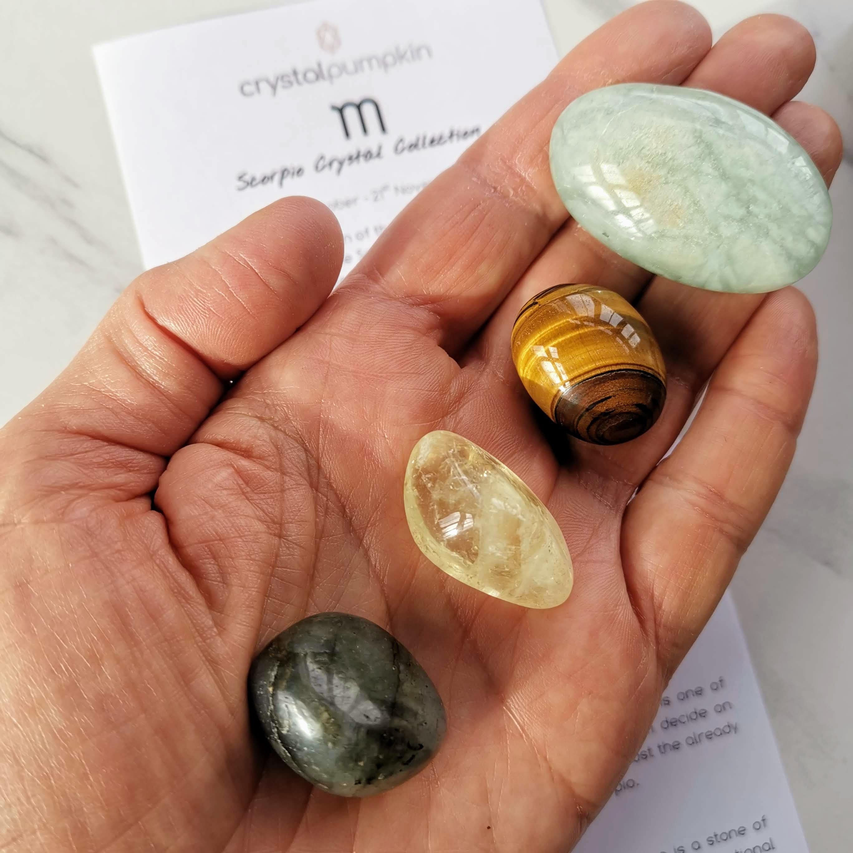 Scorpio Crystal Set Zodiac Star Sign - Gemstone Set for Scoripans ...