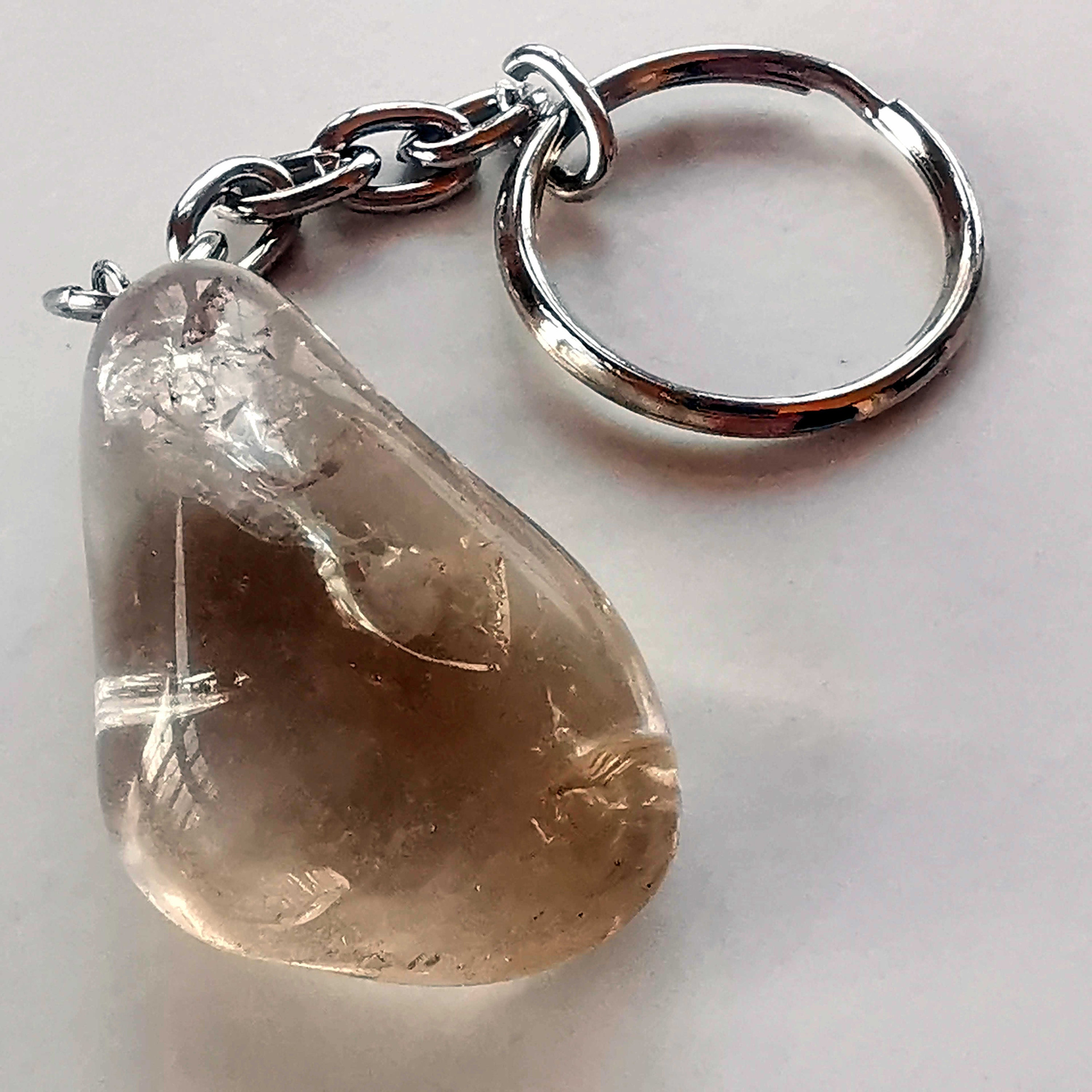 Smoky Quartz Key Ring Keyring. Smokey Quartz grounding stone. Gemstone ...