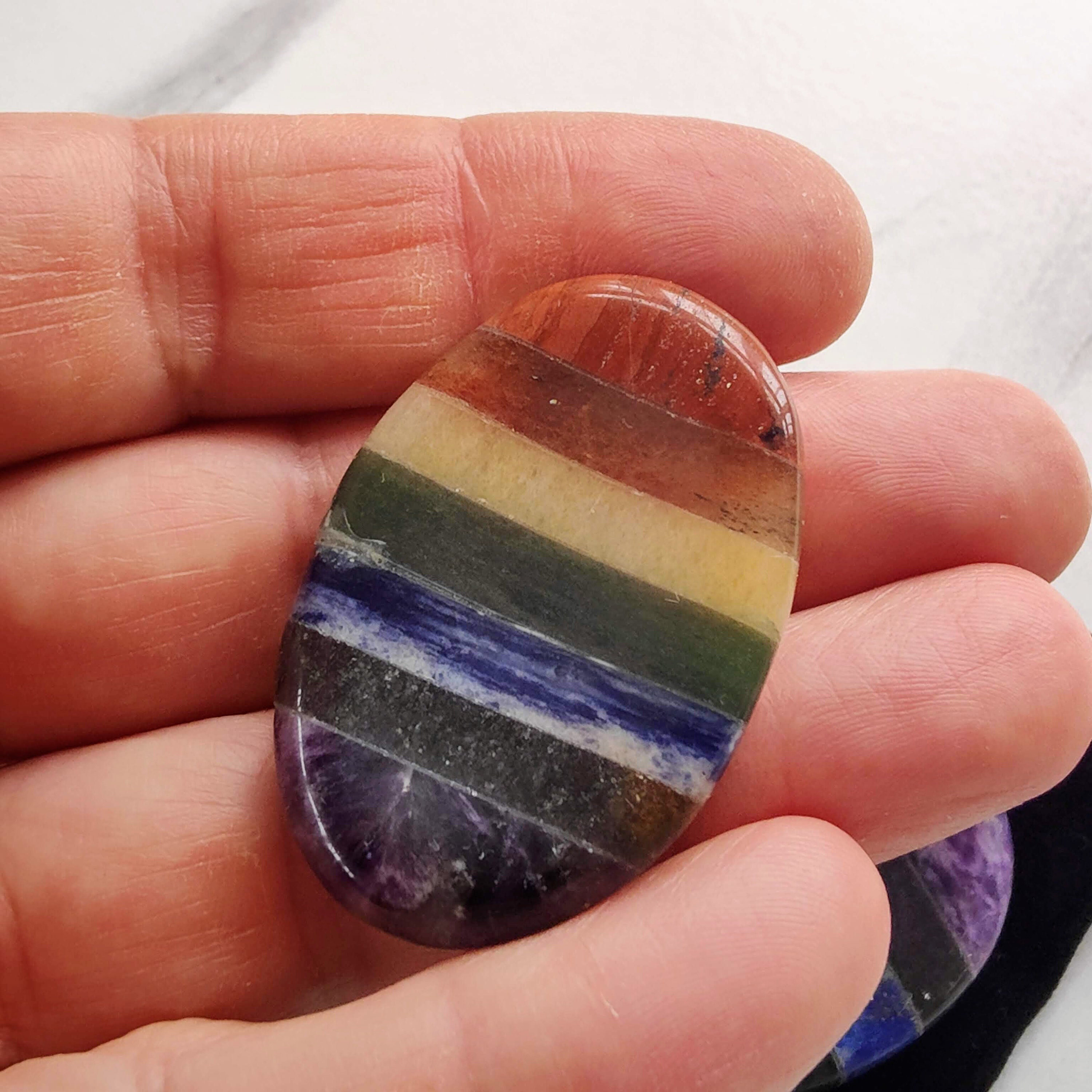 Palm Stone Worry Stone Chakra Crystals: Amethyst - Etsy