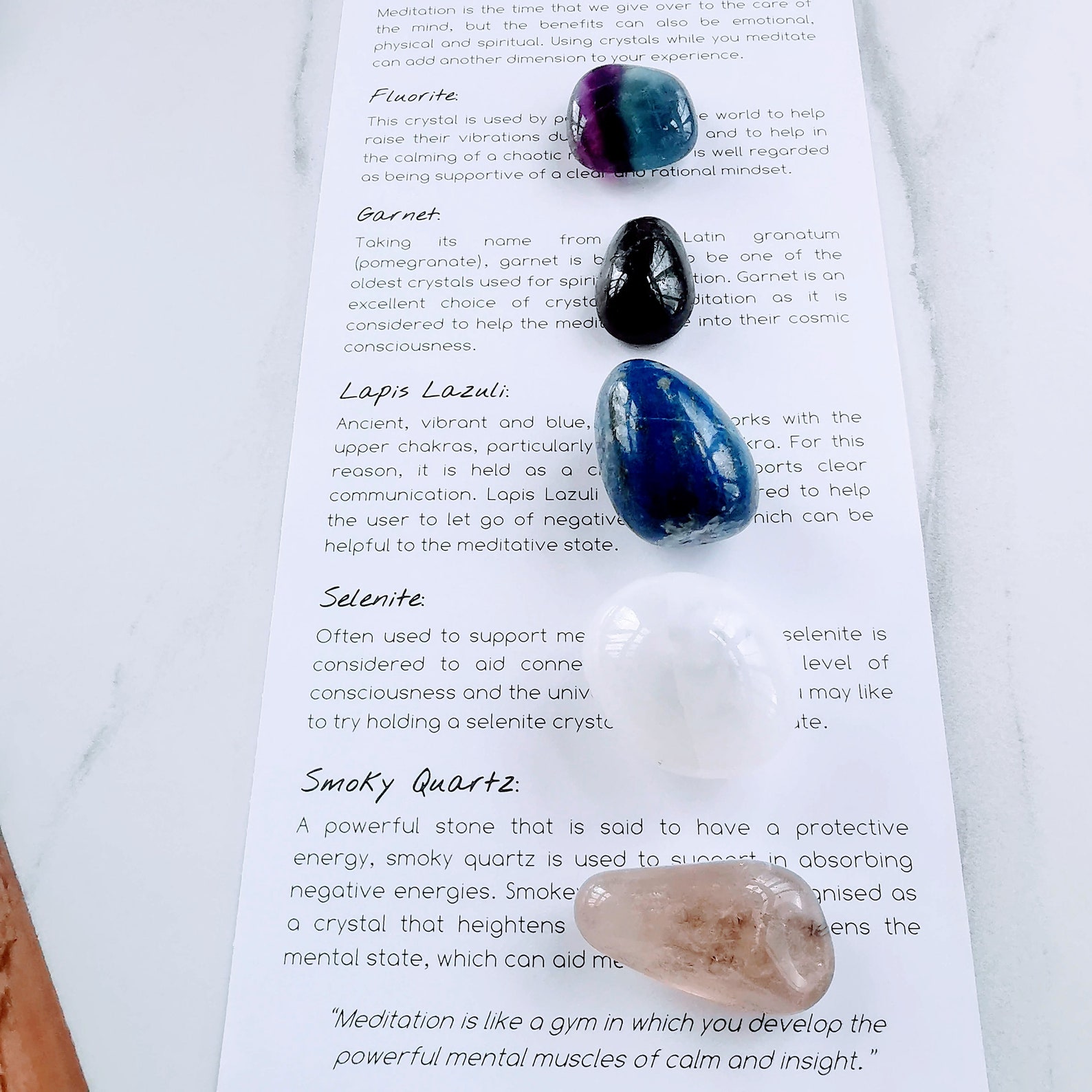 Meditation Crystal Collection Crystal Set for Meditating - Etsy UK
