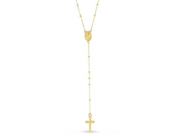 14k Solid Gold Rosary - Etsy