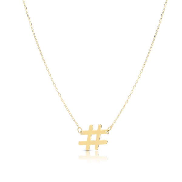 Hashtag Necklace - Etsy