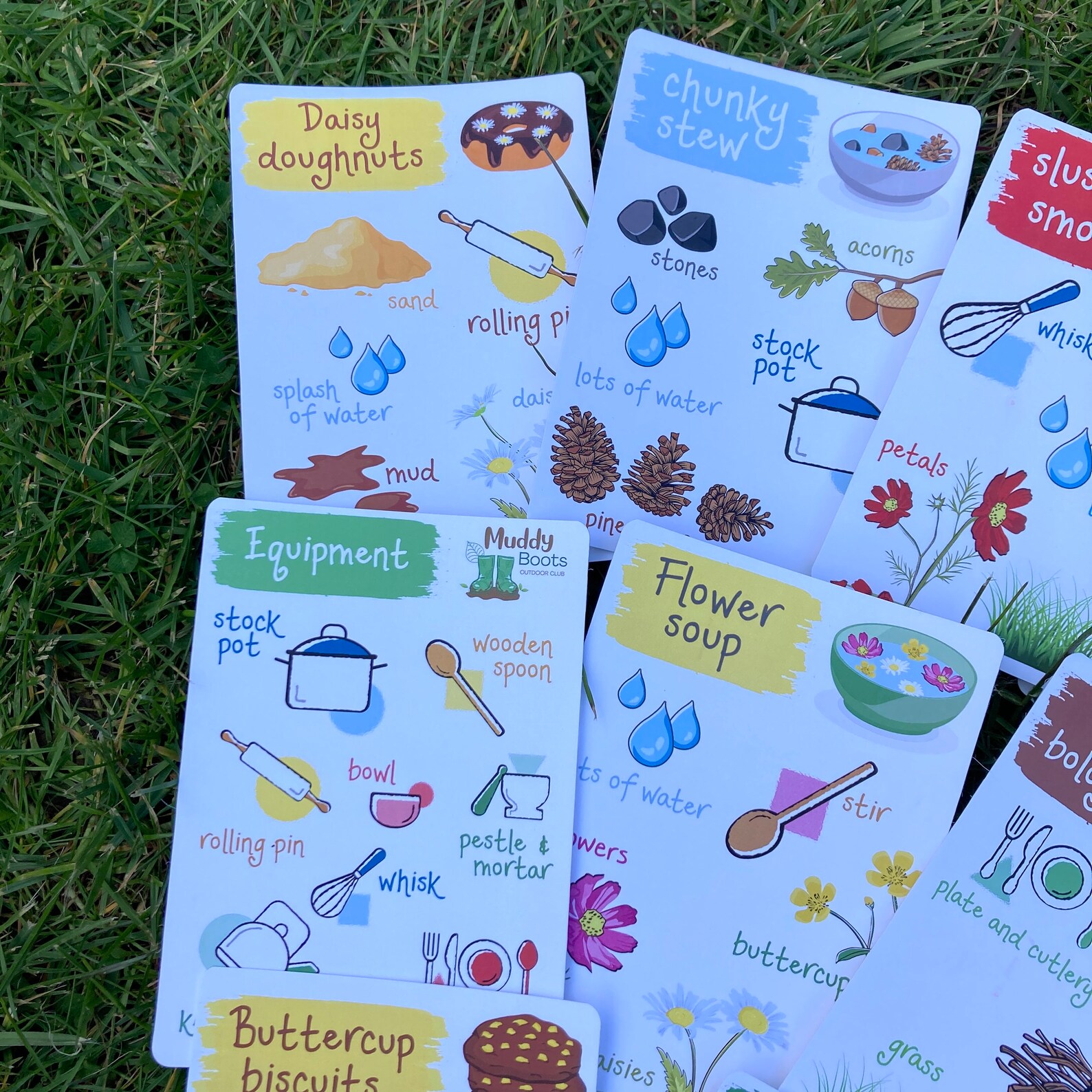 Mud Kitchen Recipe Flashcards - Etsy