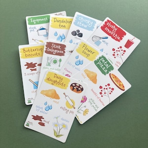 Mud Kitchen Recipe Flashcards - Etsy