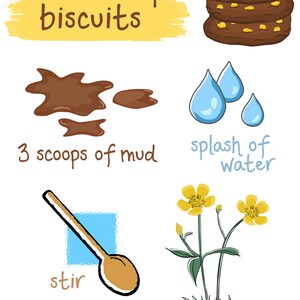 Mud Kitchen Recipe Flashcards - Etsy