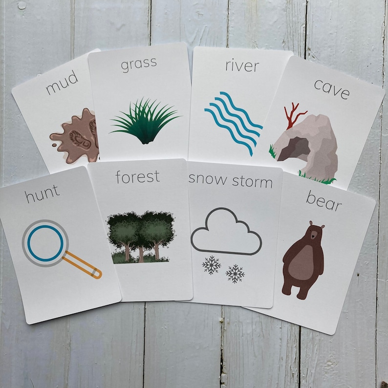 Bear Hunt Flashcards - Etsy