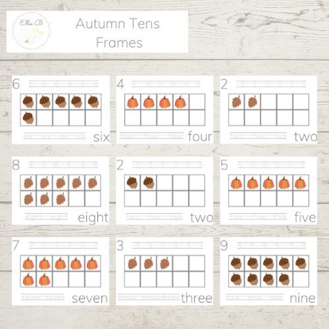 Autumn Themed Tens Frames - Etsy