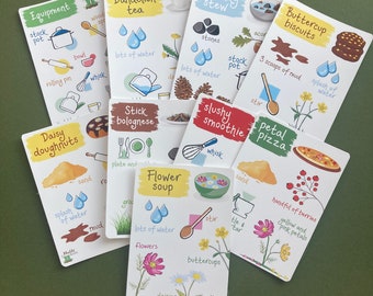 Instant Download - Mud Kitchen Recipe Cards, Montessori Materials ...