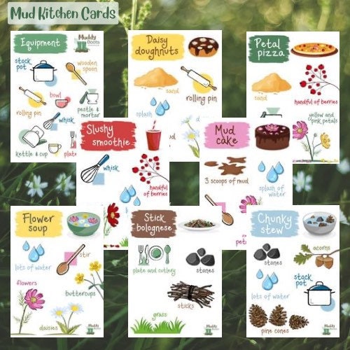 Printable Mud Kitchen Cards Homeschool Learning Numbers - Etsy Australia