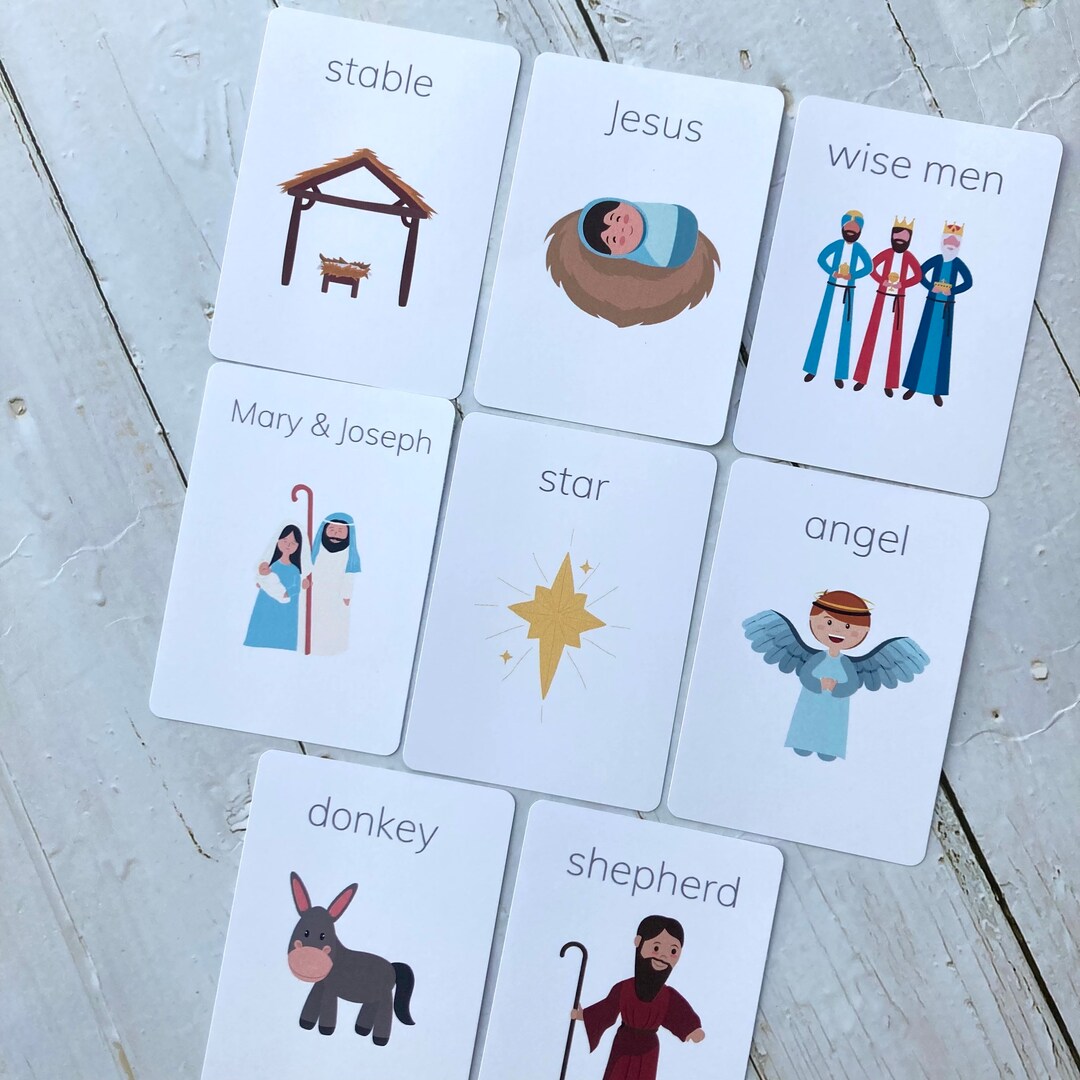 Nativity Themed Flashcards - Etsy
