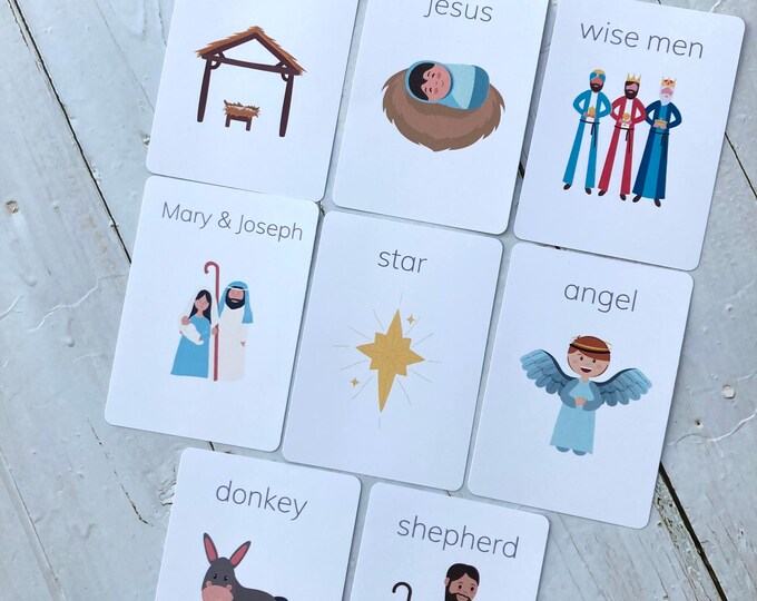 Nativity Themed Flashcards - Etsy