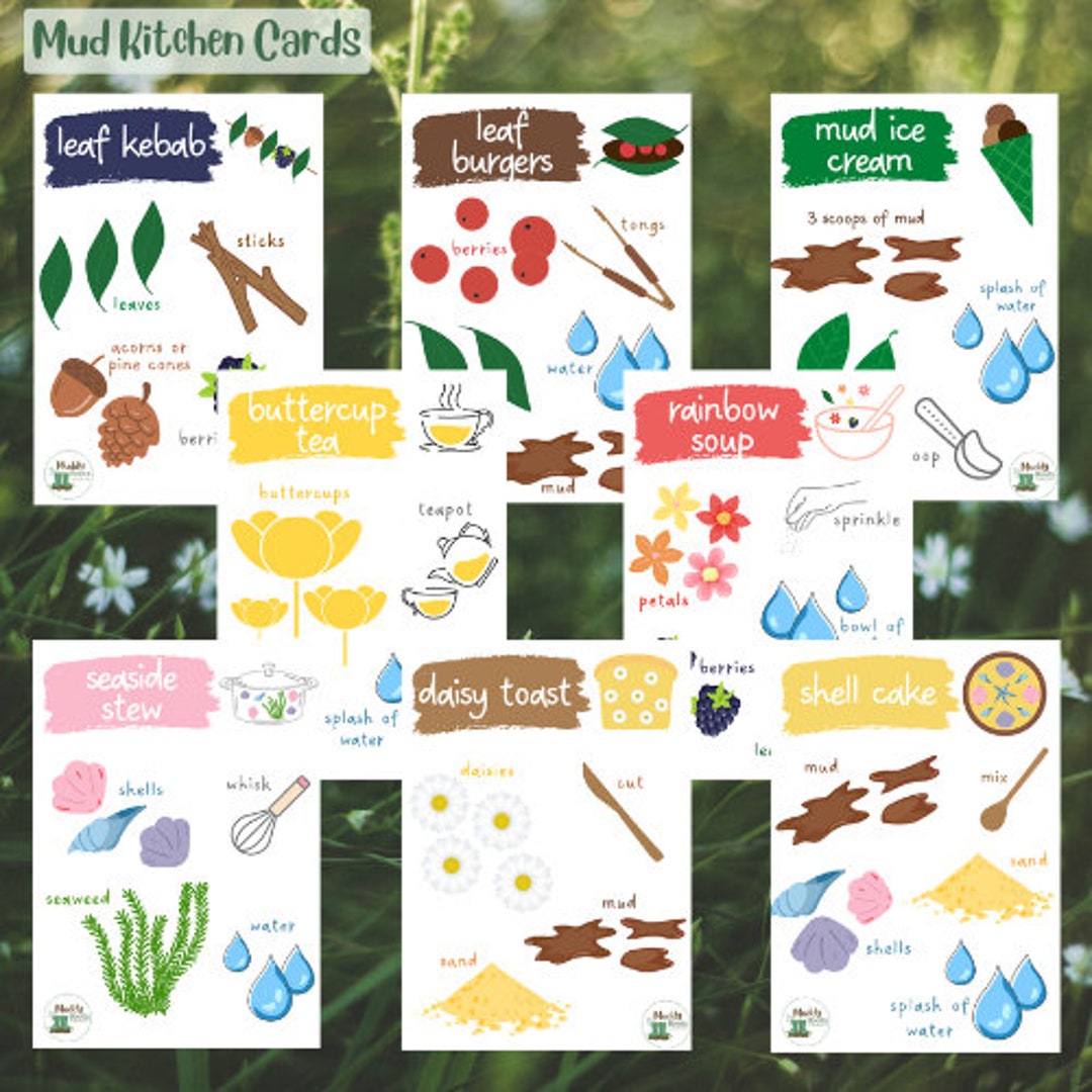 Summer Mud Kitchen Cards - Etsy