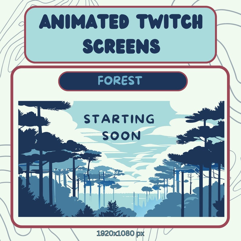 Twitch Overlays, Blue Animated Stream Package Banner Chat Widget Twitch ...
