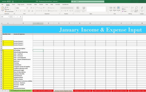 Cheap Sheets: CPA Created Bookkeeping & Tax Preparation Excel - Etsy