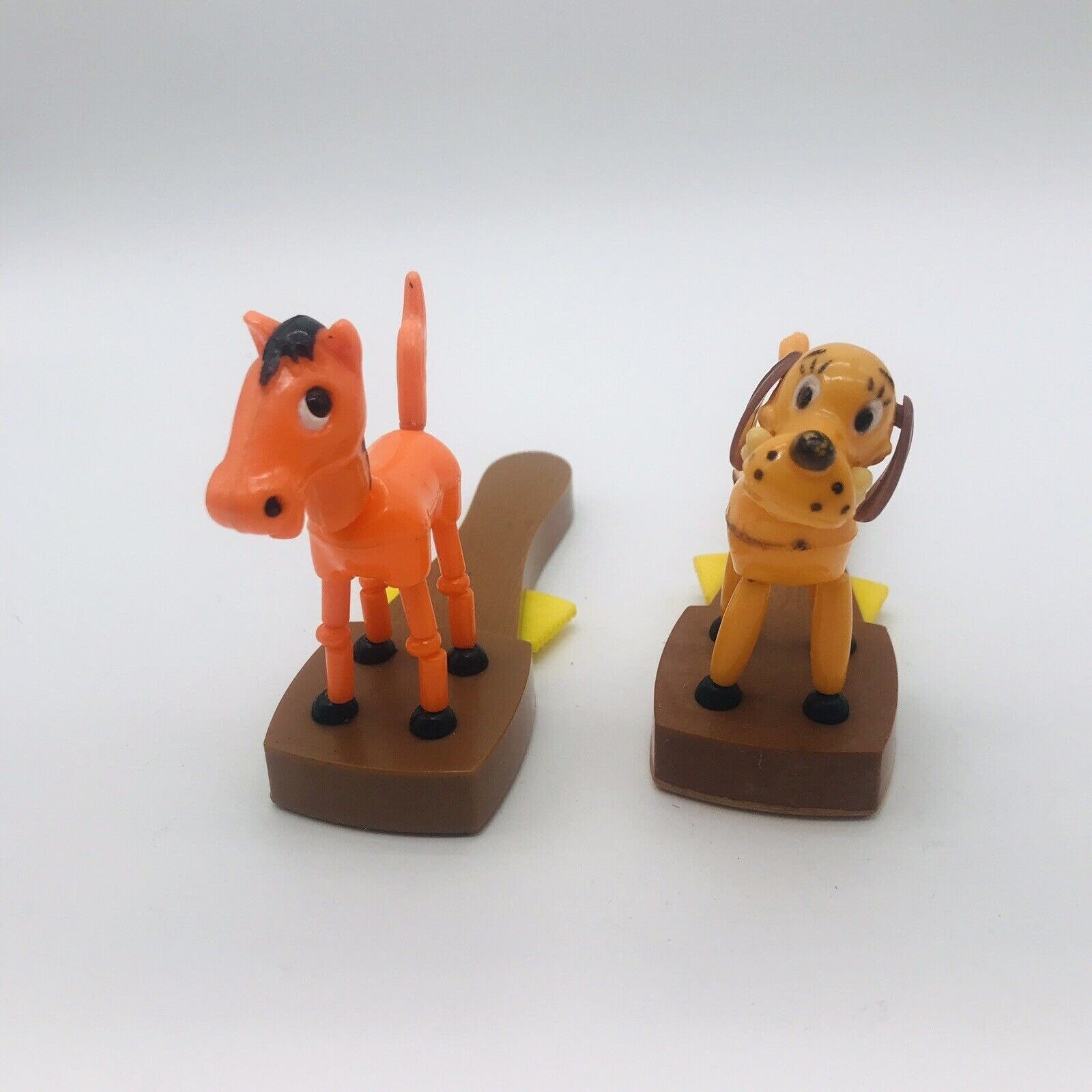 Donkey & Dog Vintage Push Paddle Puppets Collapsing Toys Lot of 2 ...