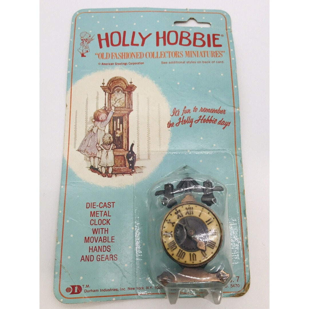 Holly Hobbie Diecast Miniatures Metal Clock Mini Vintage Hong Kong 1974 ...