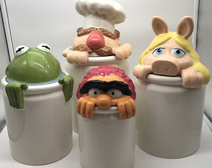 Disney Direct MUPPETS Canisters Cookie Jar Set Kermit, Miss Piggy ...