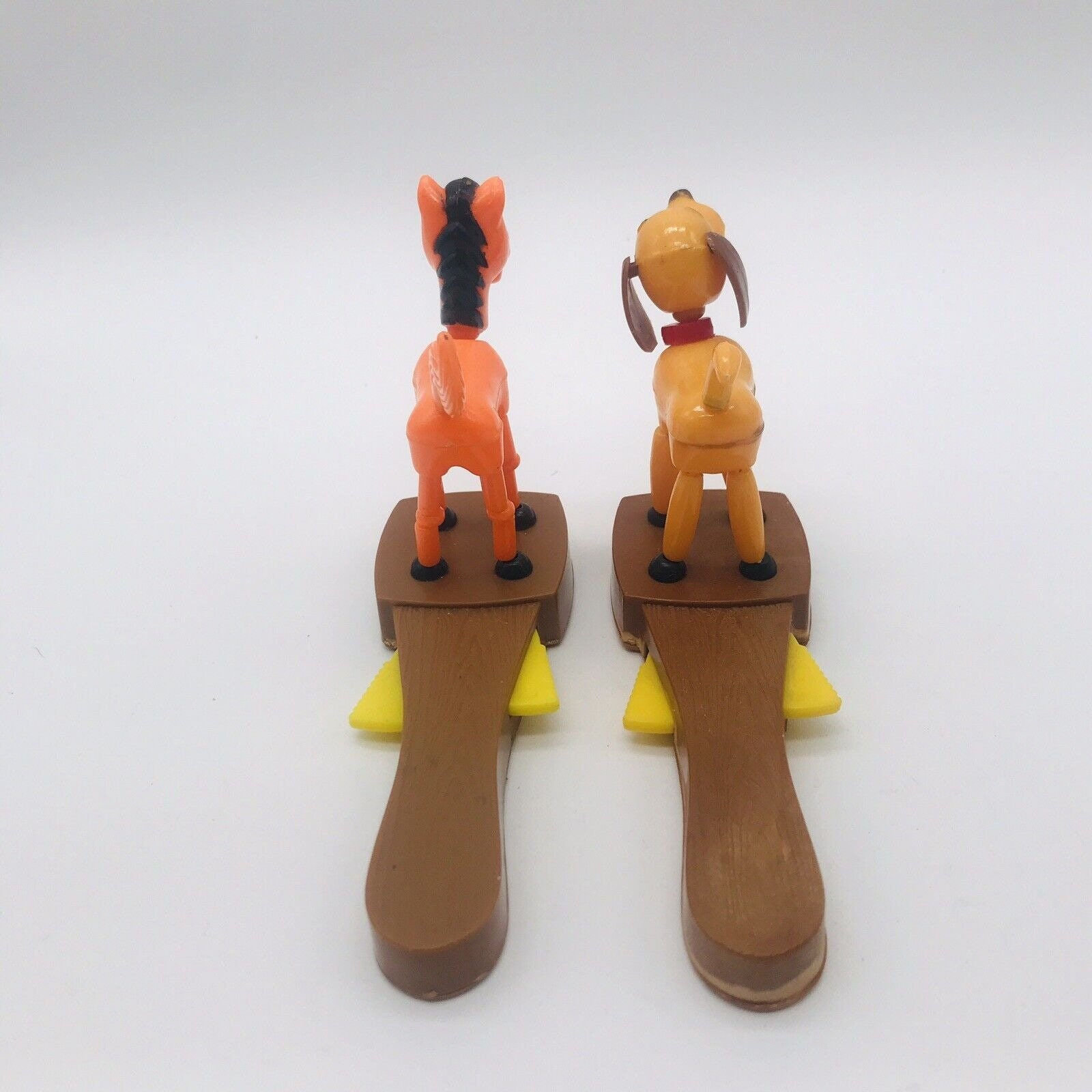 Donkey & Dog Vintage Push Paddle Puppets Collapsing Toys Lot of 2 ...