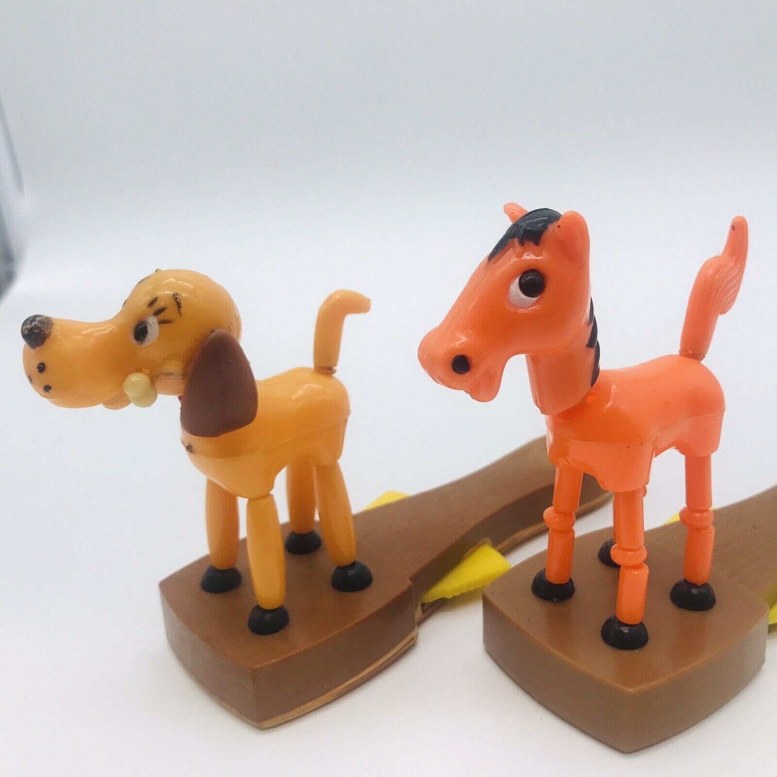 Donkey & Dog Vintage Push Paddle Puppets Collapsing Toys Lot of 2 ...