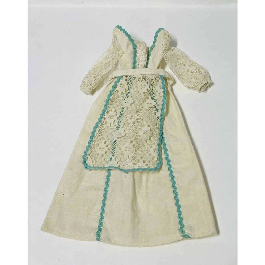 Vintage Barbie Peasant Dress Lace Apron Cream Best Buy 7824 - Etsy