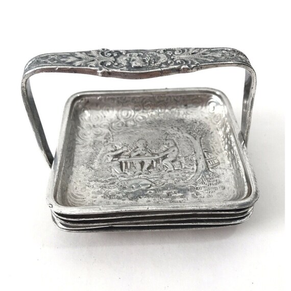 German Victorian Era Silver Plate Ashtray Smoke Set Holder - Etsy