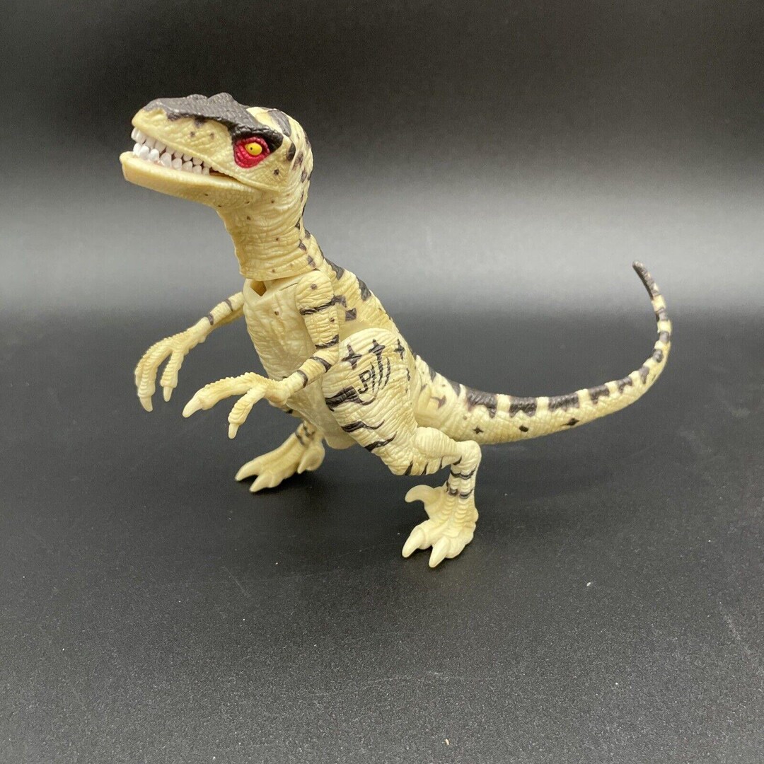 Jurassic Park 3 III Velociraptor Motorcycle Pursuit 5” Dinosaur Figure ...
