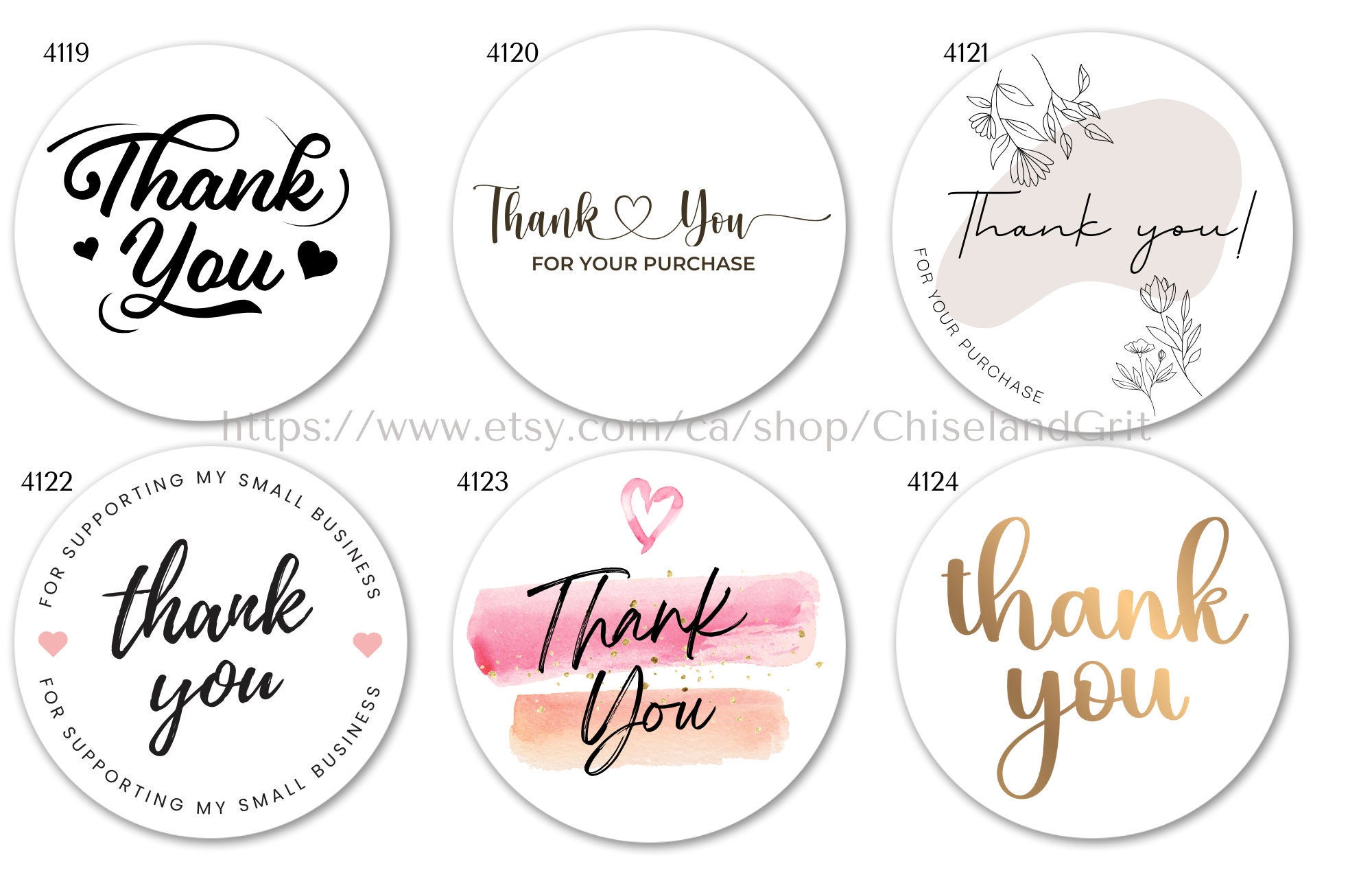 Thank You Circle Labels L Thank You for Your Order Labels, Thank You ...