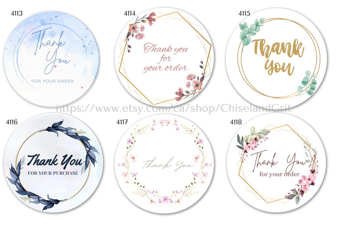 Thank You Circle Labels L Thank You for Your Order Labels, Thank You ...